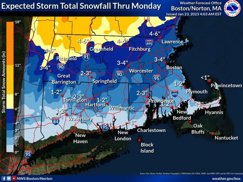 Here's what to expect from Monday's winter storm in Mass. | WBUR News