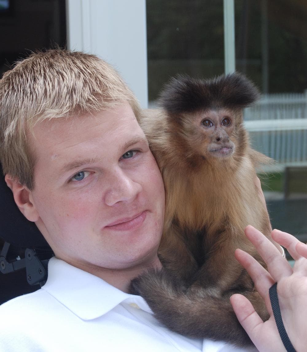 Rescue Monkey Becomes Helping Hand After Man's Accident | Here & Now