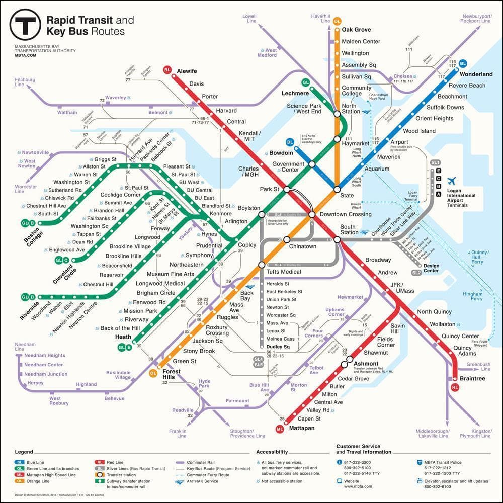 The MBTA Has A New System Map | WBUR News