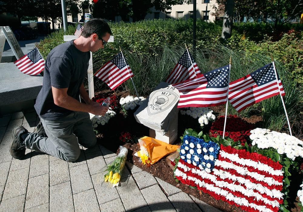 Temporary Memorial To Slain MIT Officer Unveiled | WBUR News