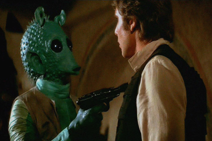 George Lucas Knows You're Arguing About Han Shooting First | On Point