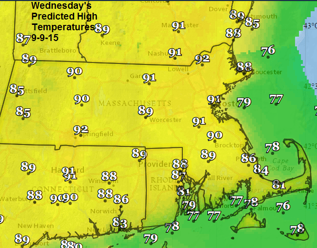 Forecast: Another Hot Day In The 90s Before Cooler Weather Comes | WBUR ...