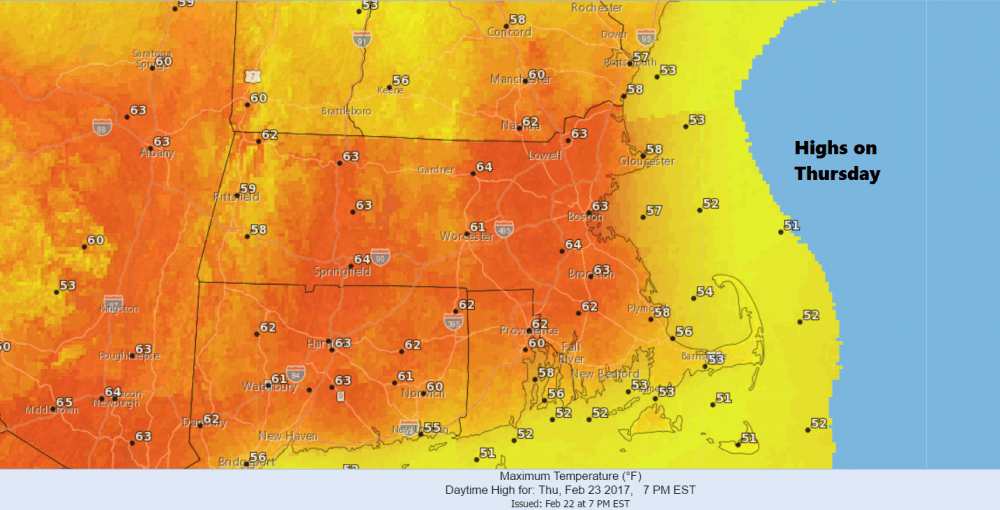 Forecast: Unusually Warm February Day As Temps Likely To Be In The 60s ...