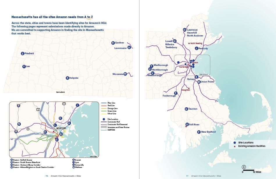 Massachusetts' Amazon HQ2 Bid Touts 26 Potential Sites | WBUR News