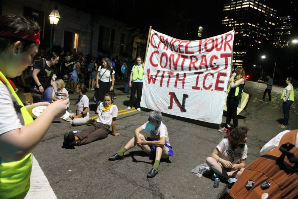 Police Arrest Protesters Outside Northeastern President's Home | WBUR News