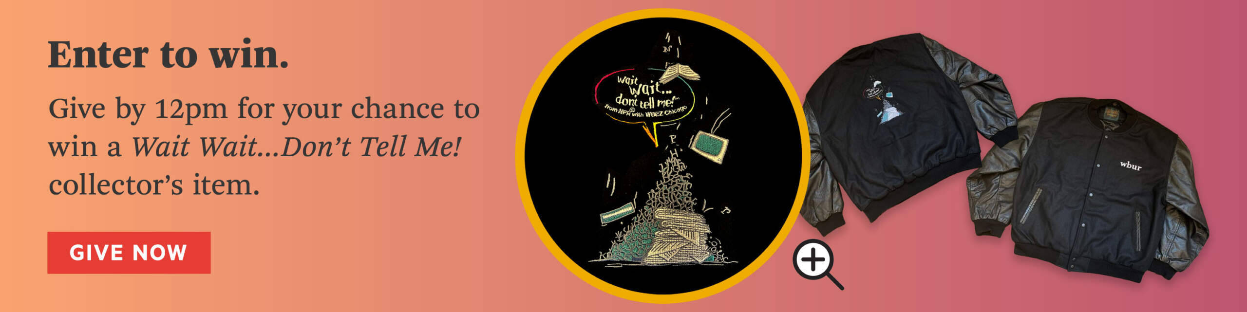 Support WBUR and win a 'Wait Wait...Don't Tell Me!' staff jacket ...
