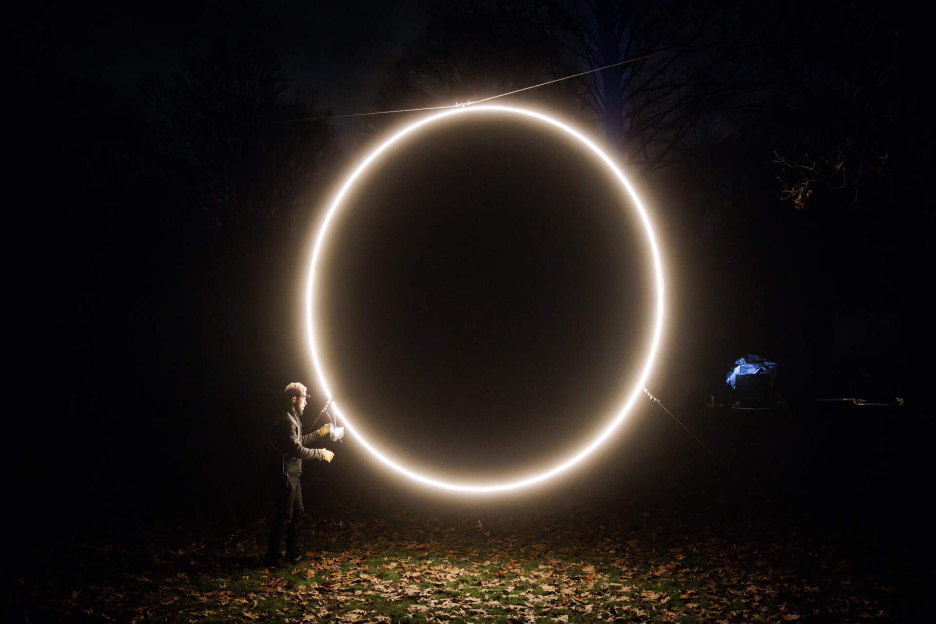 New media artist Caleb Hawkins sculpts with light | WBUR News