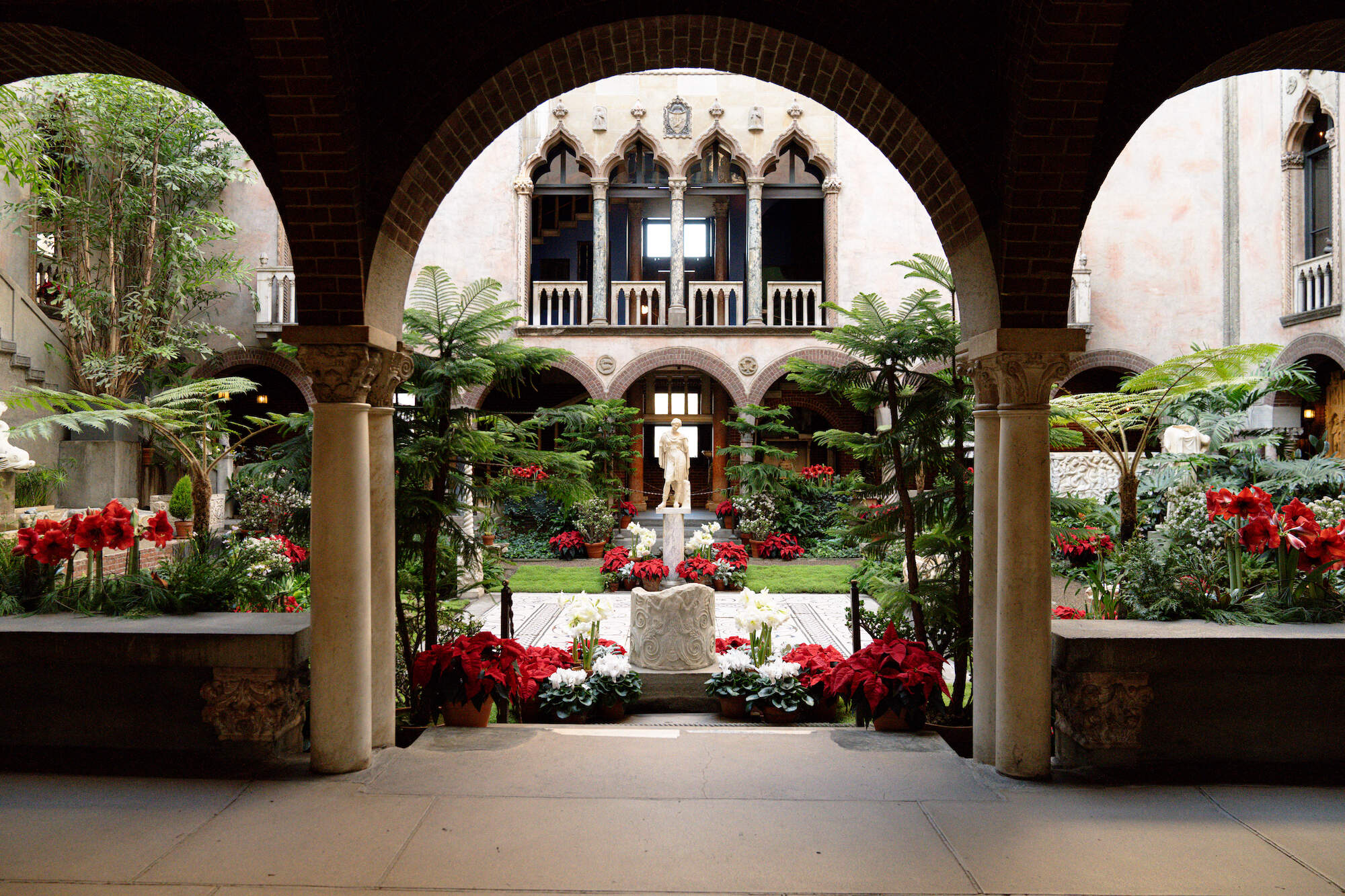 A feast for the eyes in the Gardner Museum’s holiday courtyard | WBUR News