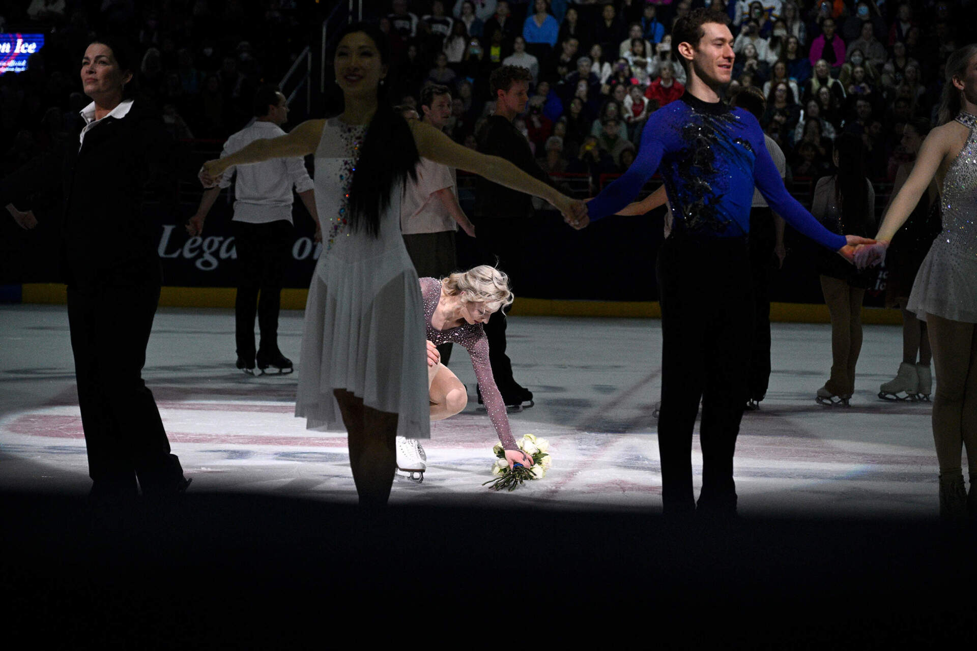 Tears flow at a poignant figure skating event benefiting victims of the ...