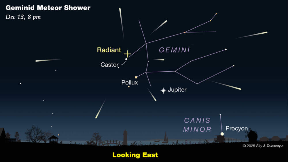 How to watch the Geminid meteor shower peaking this weekend | WBUR News