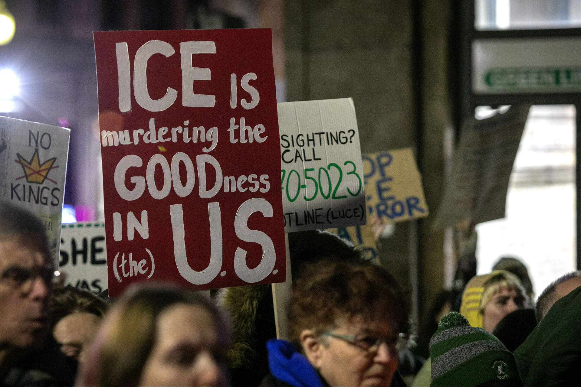 Photos: Bostonians gather to protest ICE killing of Renee Good in ...