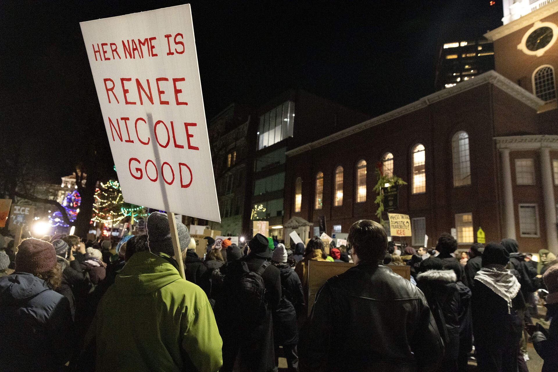 Photos: Bostonians gather to protest ICE killing of Renee Good in ...